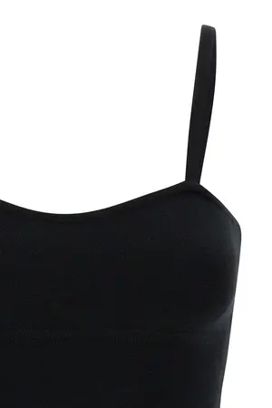 Max Mara Sweetheart Neckline Knit Top - Black