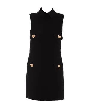 Moschino Sleeveless Collared Dress With Logo Detail
