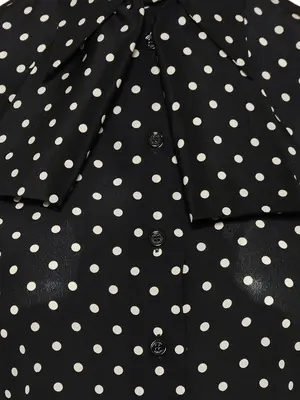 Valentino Garavani Polka Dot Printed Shirt With Scarf Detail