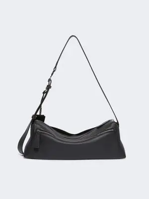 Max Mara Small Mxaskipper Leather Shoulder Bag - Black