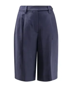 Brunello Cucinelli Fluid Twill Sartorial Bermuda Shorts - Blue