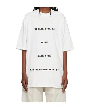 Rick Owens Temple Jumbo T-shirt - Opal/black