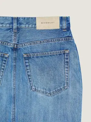 Givenchy Midi Skirt In Denim - Medium Blue