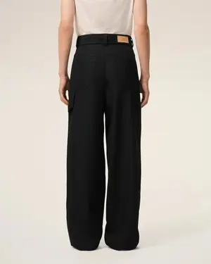 AMI Paris Loose Fit Worker Trousers - Black