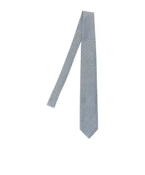 TOM FORD Jacquard Polka-dot Silk Tie - Gray
