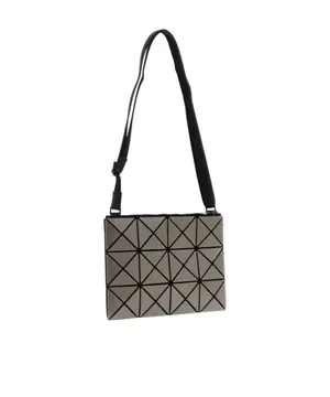 Issey Miyake Lucent Geometric Messenger Bag - Gray