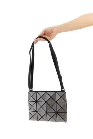 Issey Miyake Lucent Geometric Messenger Bag - Gray