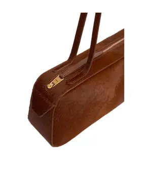 Khaite Simona Ponyhair Shoulder Bag - Brown