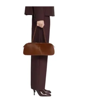 Khaite Simona Ponyhair Shoulder Bag - Brown