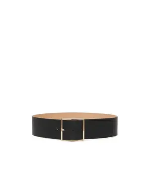 Max Mara Square Buckle Belt - Black