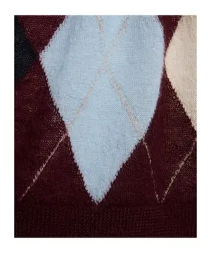 Khaite Anders Argyle Cashmere Blend Sweater - Brown