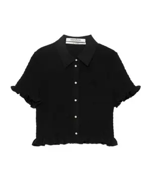 KIMHEKIM Short Sleeve Shirt With Lapel Collar