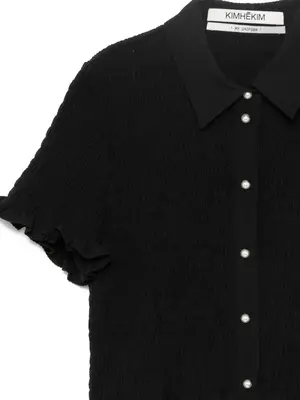 KIMHEKIM Short Sleeve Shirt With Lapel Collar