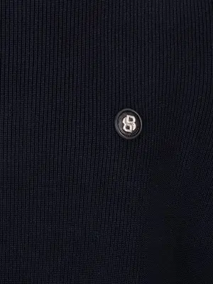 Hugo Boss Ribbed-knit Logo Plaque Sweater