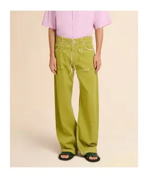 Marni Screen-printed Wide-leg Denim Trousers
