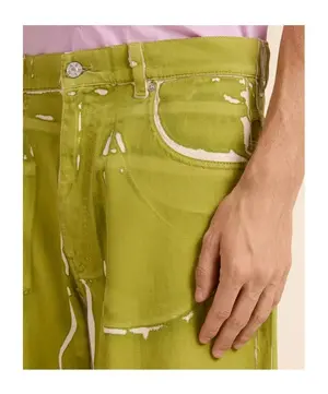 Marni Screen-printed Wide-leg Denim Trousers