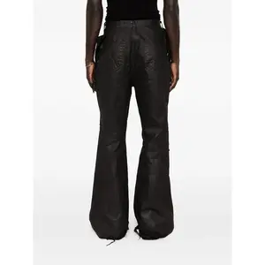 Rick Owens Frayed Flared Jeans - Black