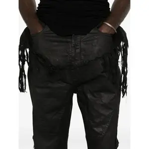 Rick Owens Frayed Flared Jeans - Black