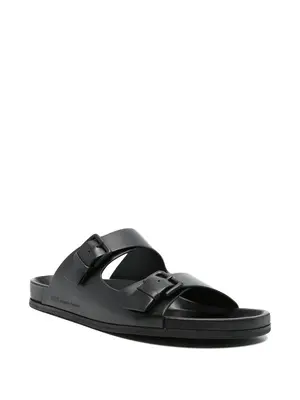AMI Paris Buckle Strap Sliders