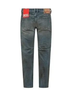 DIESEL® Straight Leg Distressed Jeans