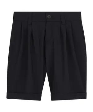Givenchy Pleated Cuffed Shorts - Blue