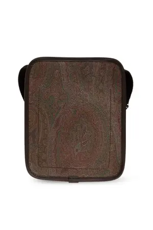 Etro Paisley Canvas Shoulder Bag - Brown