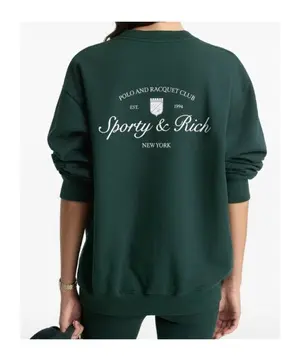 SPORTY  RICH Sporty & Rich Crew Neck Long Sleeve Sweatshirt