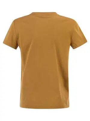 Max Mara Logo Patch Crewneck T-shirt - Brown