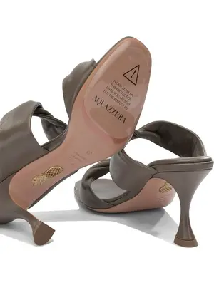 AQUAZZURA Twist 75 Braided Strap Mules