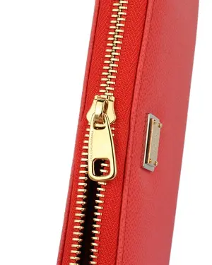 Dolce & Gabbana Logo Details Wallet - Red
