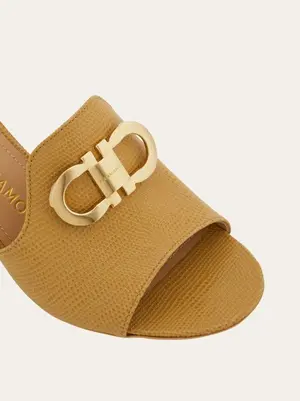 FERRAGAMO Mid Heel Mule With Gancini Buckle
