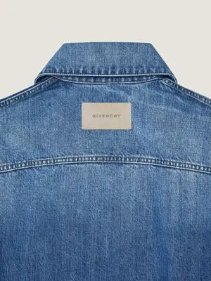 Givenchy Asymmetrical Hem Denim Jacket - Medium Blue