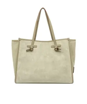 GIANNI CHIARINI Leather Shoulder Bag With Knot Detail - Willow