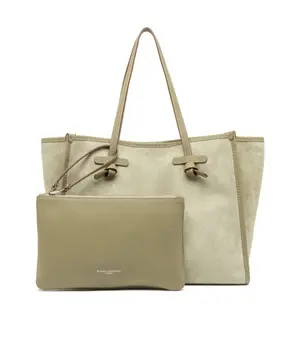 GIANNI CHIARINI Leather Shoulder Bag With Knot Detail - Willow