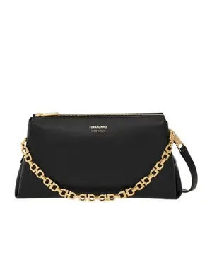 FERRAGAMO Mini Bag With Chain Strap - Black