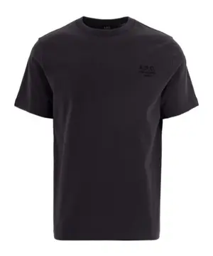 A.p.c. A.P.C. Logo Embroidered Crewneck T-Shirt Black