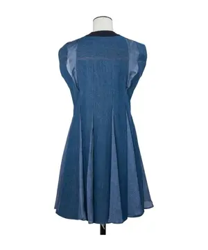 Sacai Sleeveless Crewneck Dress - Navy Blue