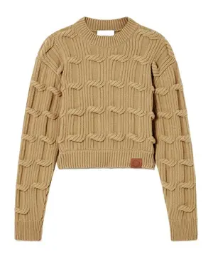 Stella McCartney Falabella Cable-knit Crewneck Jumper