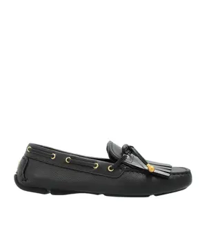 JIMMY CHOO Bow Detailed Flat Loafers - Black