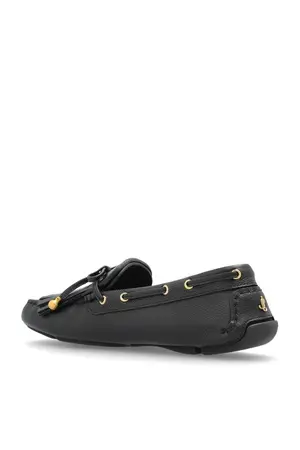 JIMMY CHOO Bow Detailed Flat Loafers - Black