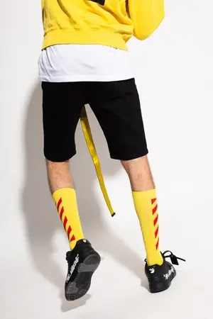 Off-White Belted Denim Shorts