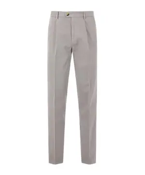 Brunello Cucinelli Leisure-fit Pleated Gabardine Trousers - Gray
