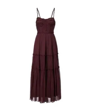 Ulla Johnson Sleeveless Strapless Dress With Ruffles And Pleated Skirt