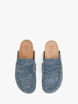 J.W.ANDERSON Stitched Mules - Denim Blue
