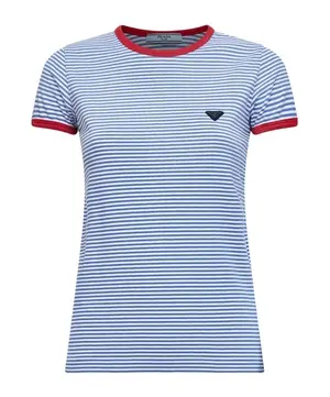 Prada Crewneck Striped T-shirt