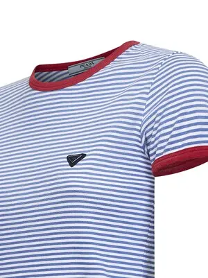 Prada Crewneck Striped T-shirt