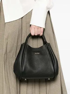 Max Mara Leather Tote Bag - Black