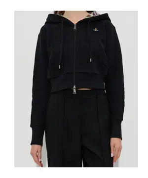 VIVIENNE WESTWOOD Leo Striped Drawstring Hoodie - Black