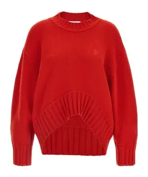 Attico Asymmetrical Hem Knitwear - Red