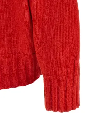 Attico Asymmetrical Hem Knitwear - Red